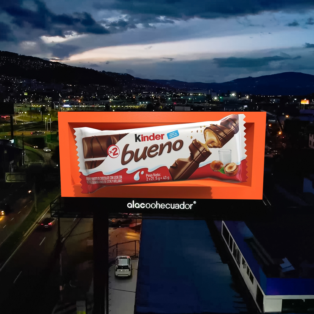 Kinder sorprende a la ciudad con increíble 3D - Alac Ooh